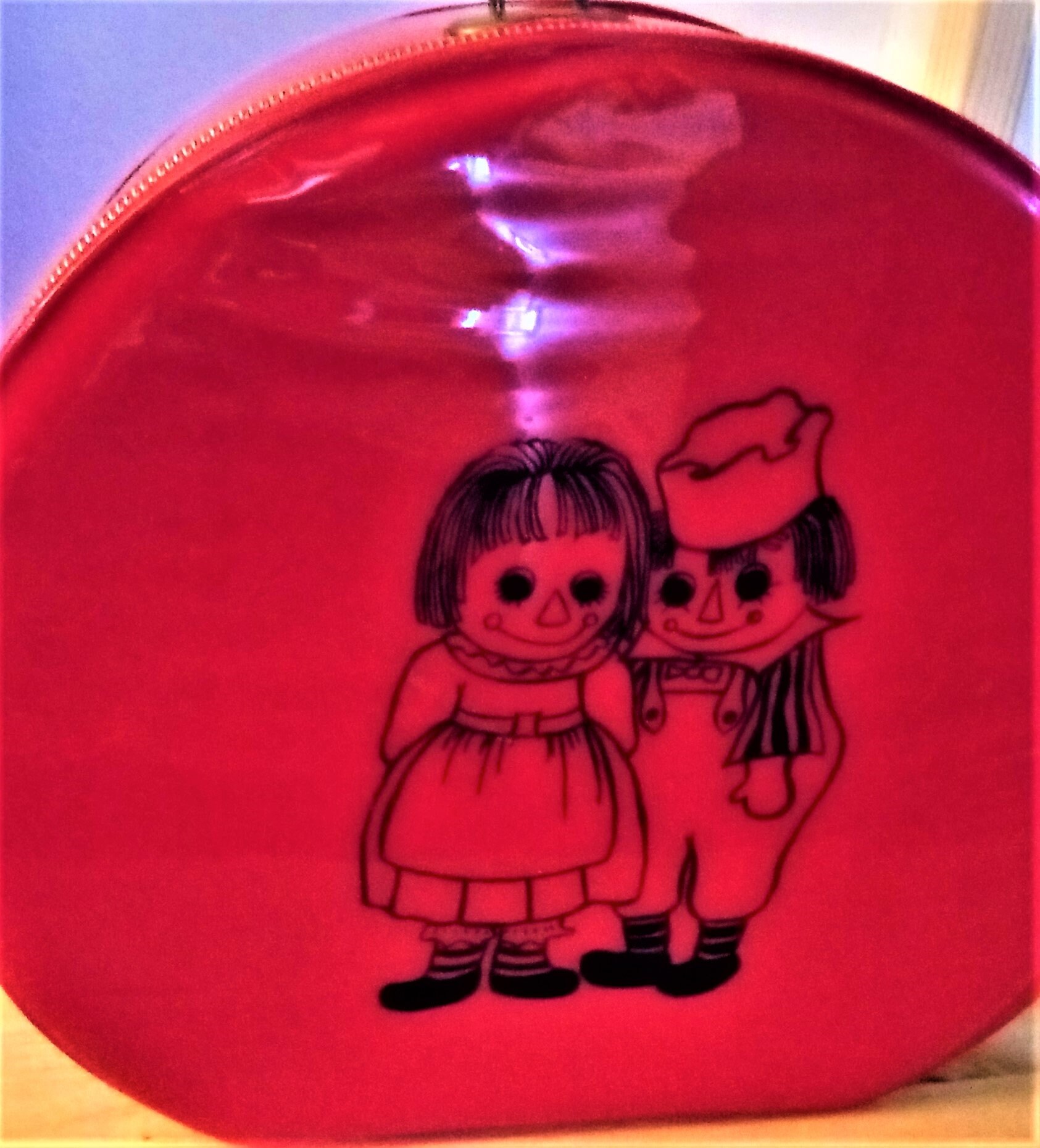 Raggedy Ann & Andy Travel Case Purse Red Vinyl Very Rare - Etsy