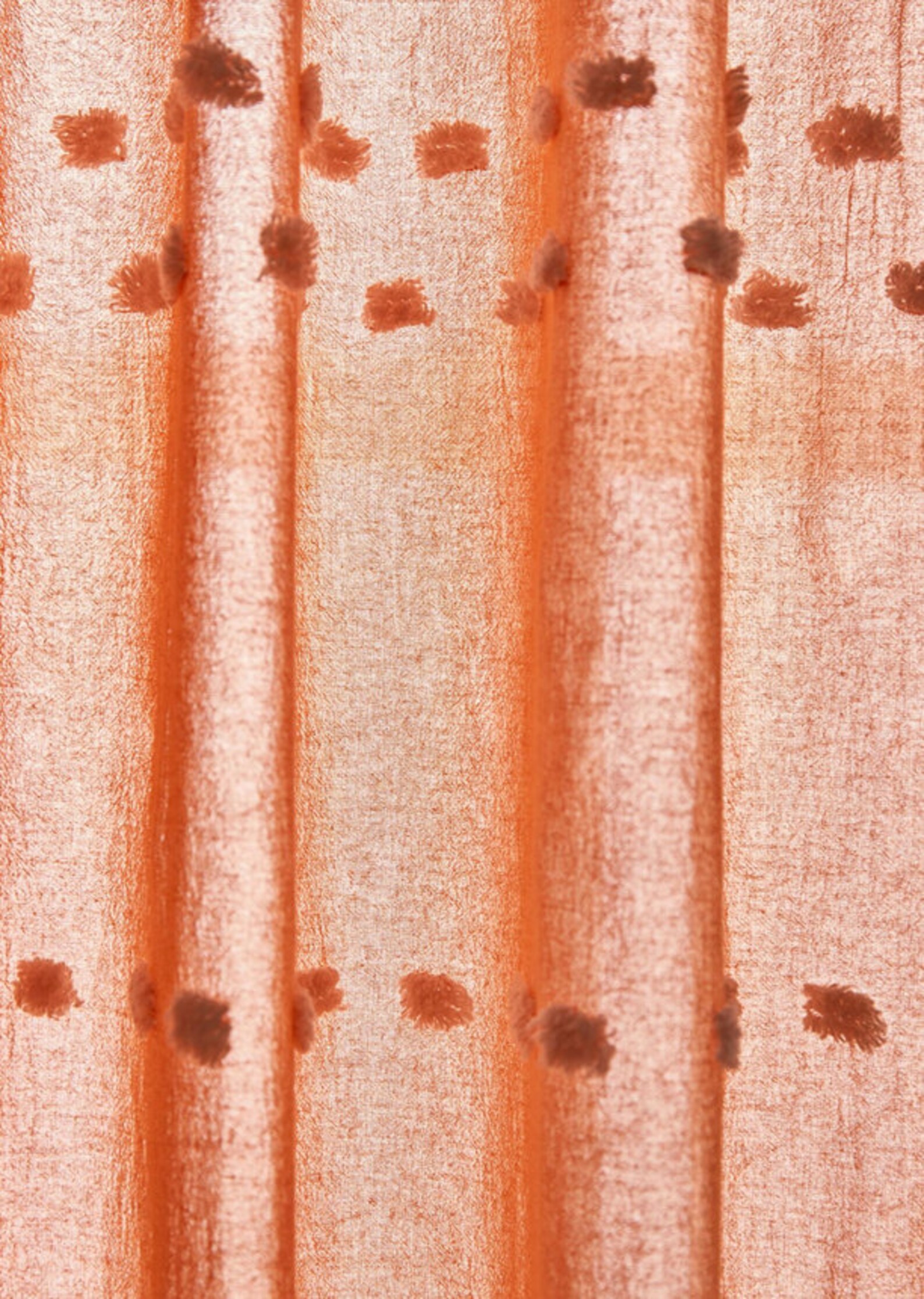 1 Panel Tufted Curtain for Living Room Boho Textured Rust - Etsy
