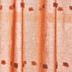 1 Panel Tufted Curtain for Living Room, Boho Textured Rust Curtain for ...