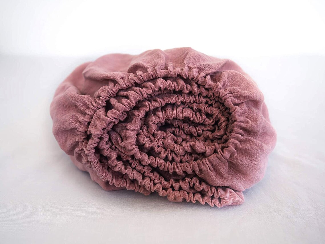 Blush Pink Cotton Sheet Blush Pink Cotton Bedding Set Pure - Etsy