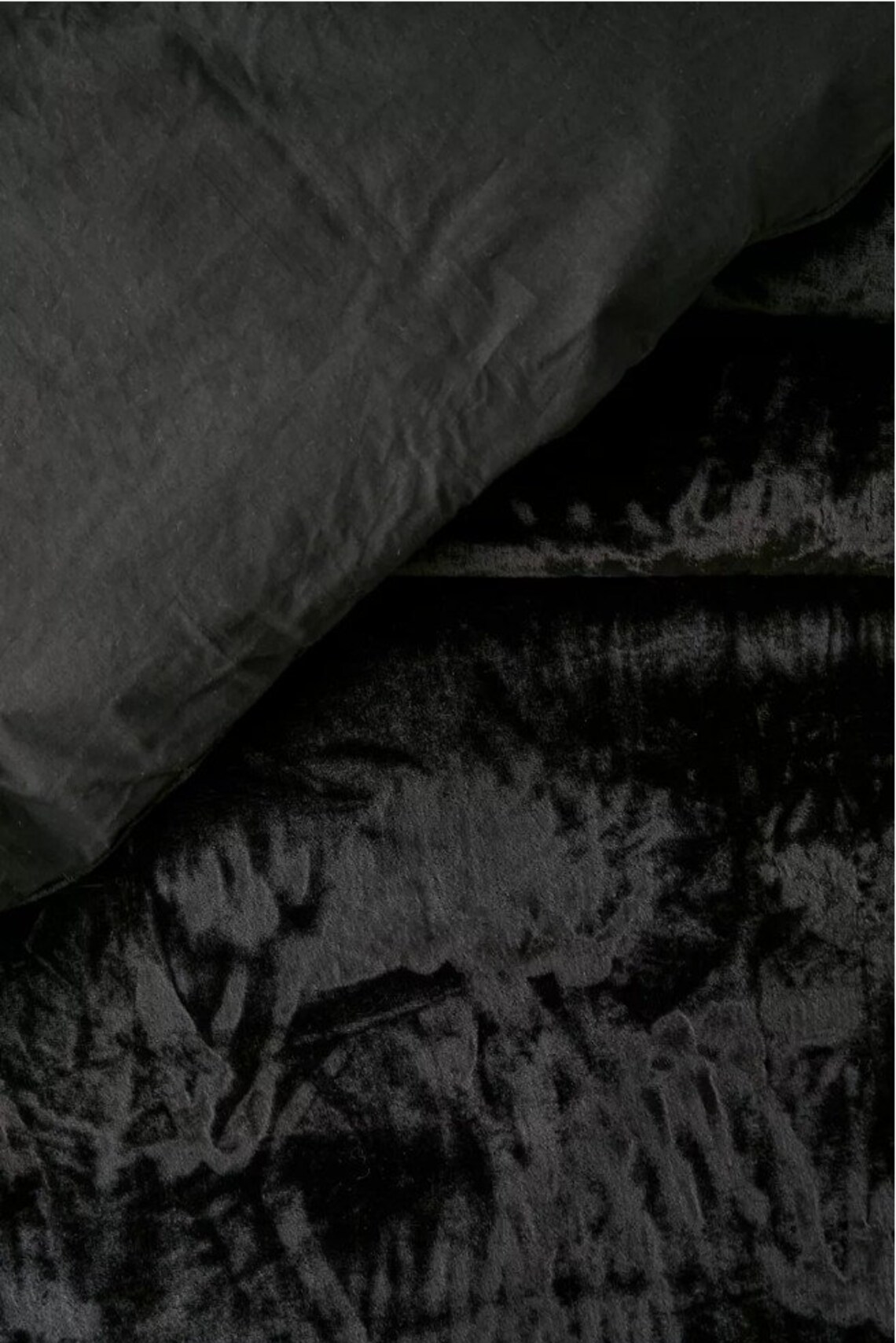 3 Pcs Set Black Velvet Bedding-crushed Velvet Duvet - Etsy