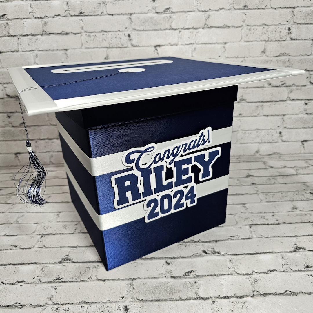 Graduation Party Card Box for Any Year, 8x8 Style 2 - Etsy