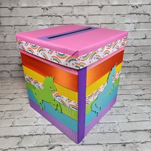 Unicorn Card Box for a Girl Baby Shower - Etsy