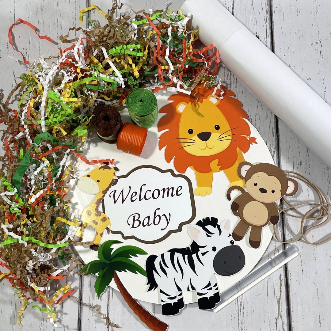 Jungle Safari Diaper Cake Kit, DIY Diaper Cake Centerpiece - Etsy