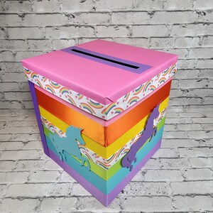 Unicorn Card Box for a Girl Baby Shower - Etsy