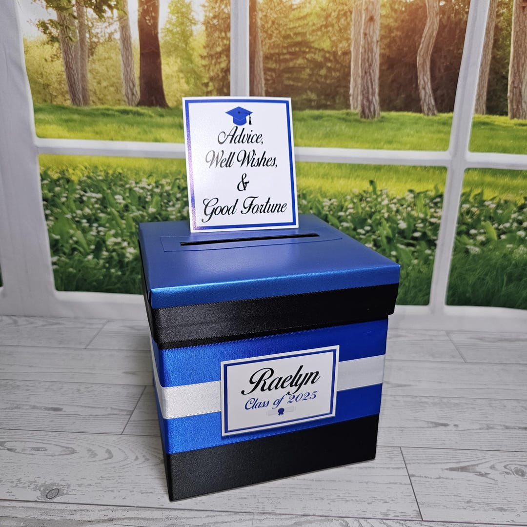 Handcrafted Small Advice, Well Wishes, and Note Box for a Graduation ...