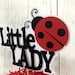 Red, Black, and White Little Lady Ladybug Party Cake Topper - Etsy