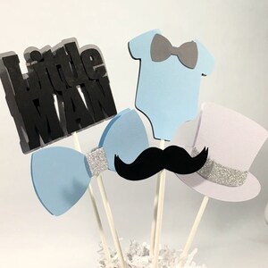 Little Man Table Centerpiece Sticks, Little Man Baby Shower Decorations ...