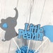Blue & Gray Little Peanut Centerpiece Sticks, Elephant Cake Toppers - Etsy