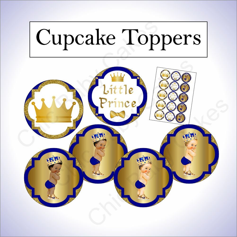 Royal Blue Cupcake Toppers - Etsy