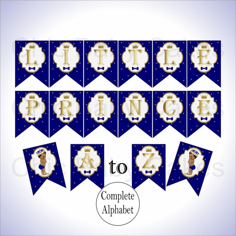 Instant Download Printable Blue & Gold Little Prince Alphabet - Etsy