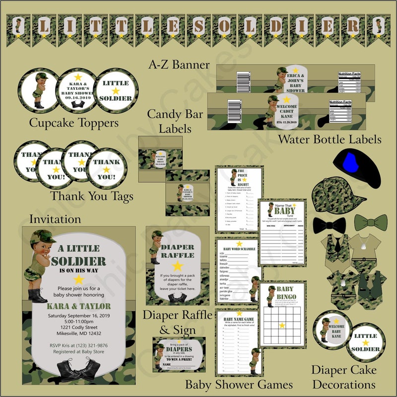 Army Baby Shower - Etsy