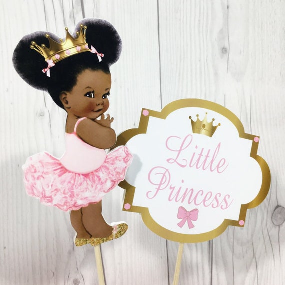 Pink and Gold Little Princess Centerpiece Toppers - Etsy
