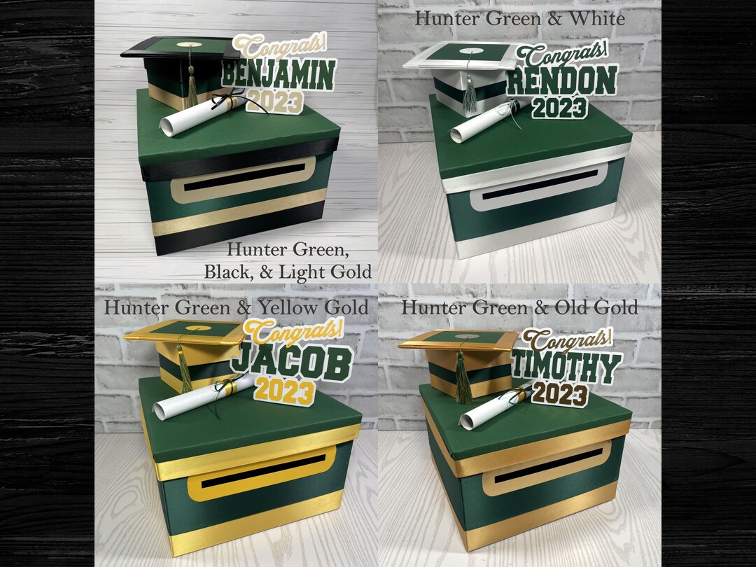 10x10 Graduation Party Card Box for Any Year 10x10 Green - Etsy Australia
