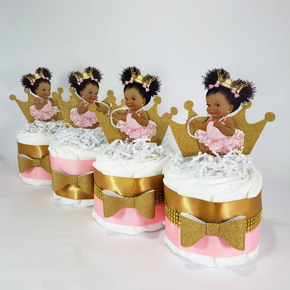 Little Princess Diaper Cake Baby Girl Nappy Cake Grey And Pink