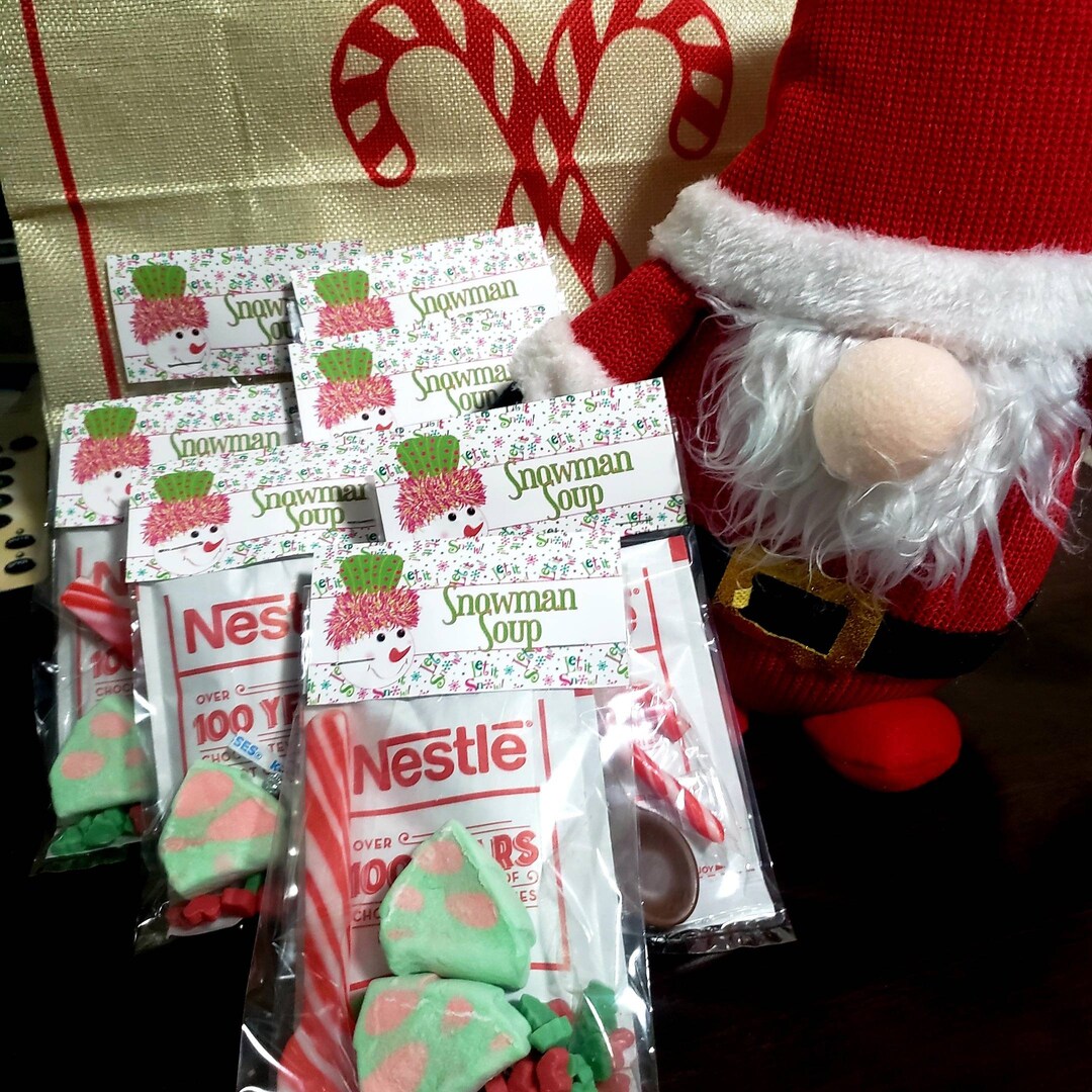 Snowman Soup Printable Bag Topper Print Home Christmas Party Class ...