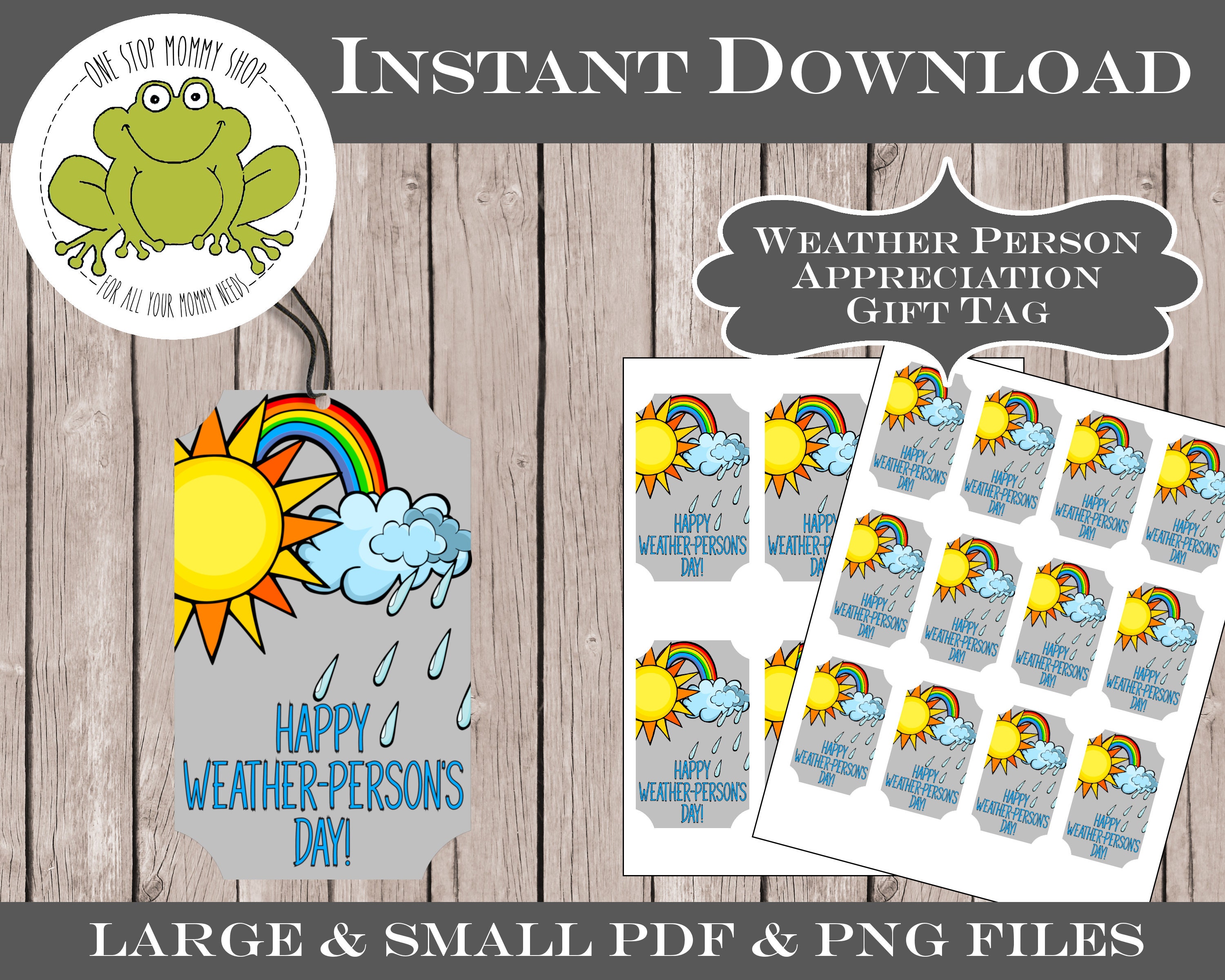 Happy Weather-person's Day Printable Gift Tag Print at - Etsy