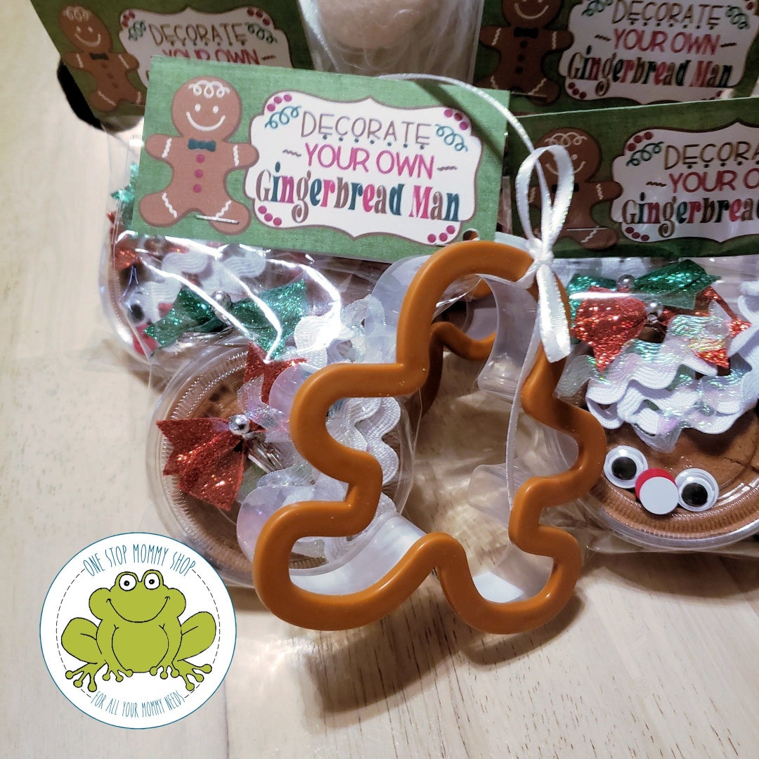 Gingerbread Man Bag Topper Printable: Classroom Treat, Winter Gift (PDF ...