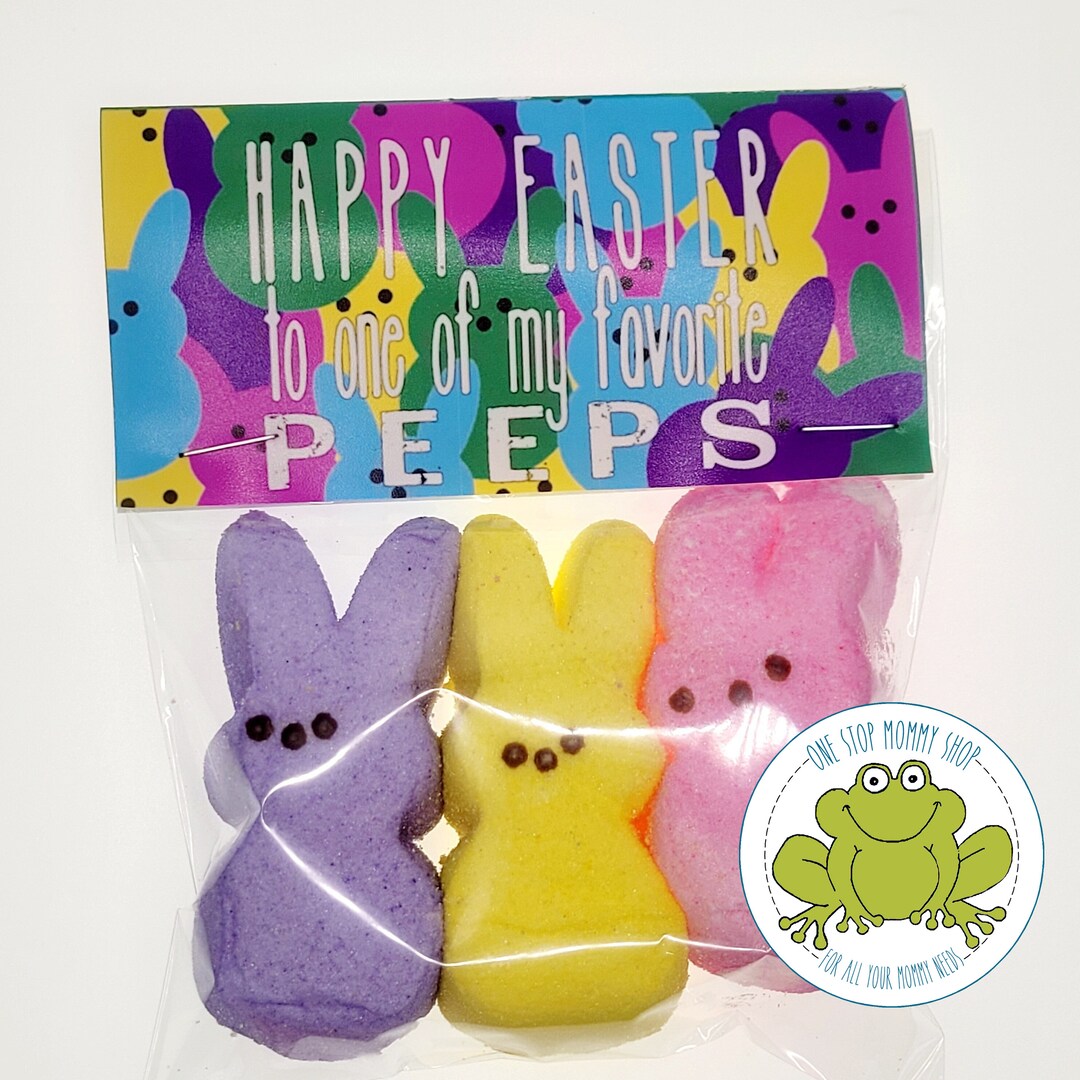 Easter Peeps Goody Bag Topper: Printable Party Favor (PDF & PNG ...