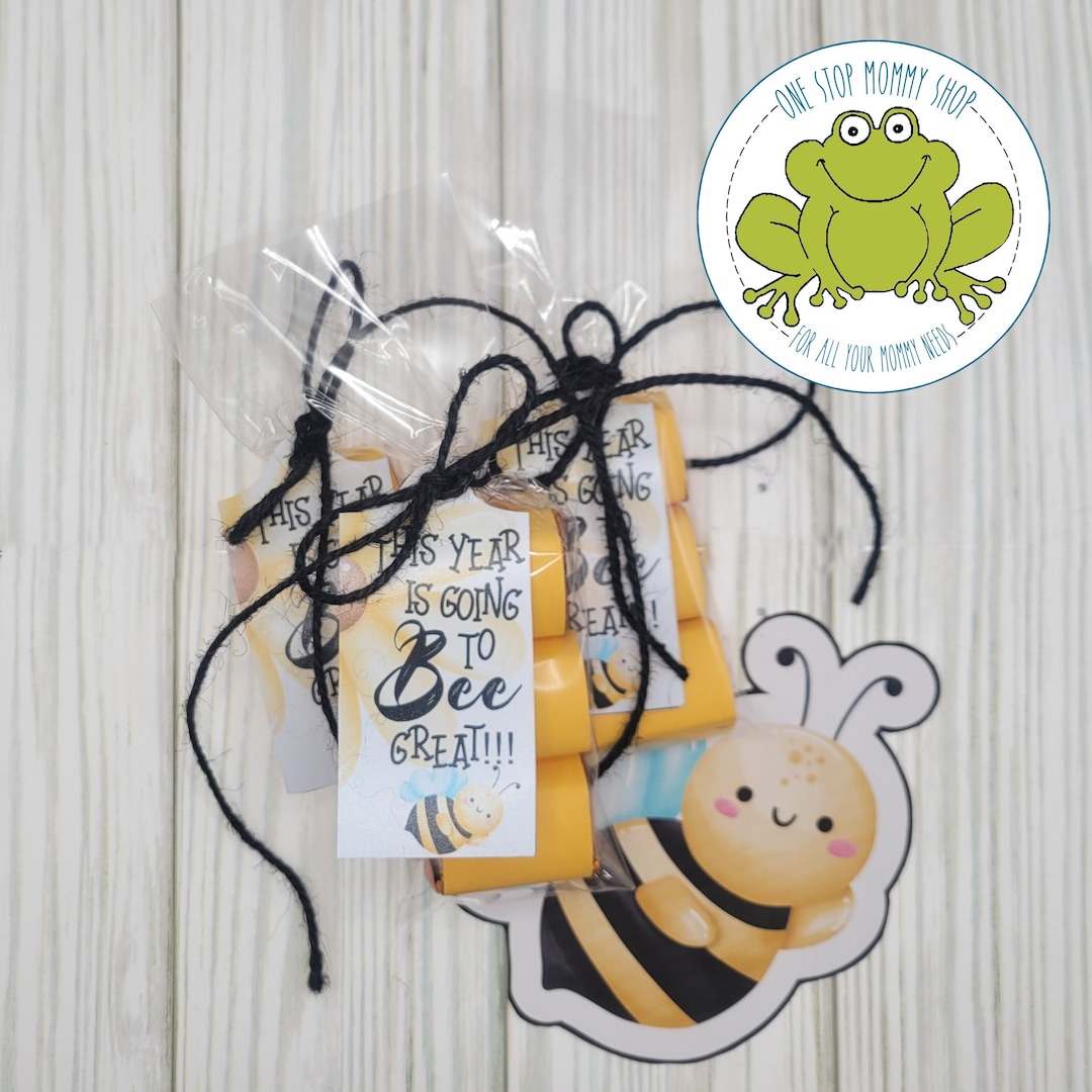 Bee Gift Tag Printable: Back to School Favor Tags (PDF & PNG Download ...