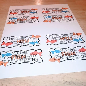 O-FISH-ALLY Done With Testing Bag Topper Printable Print at | Etsy