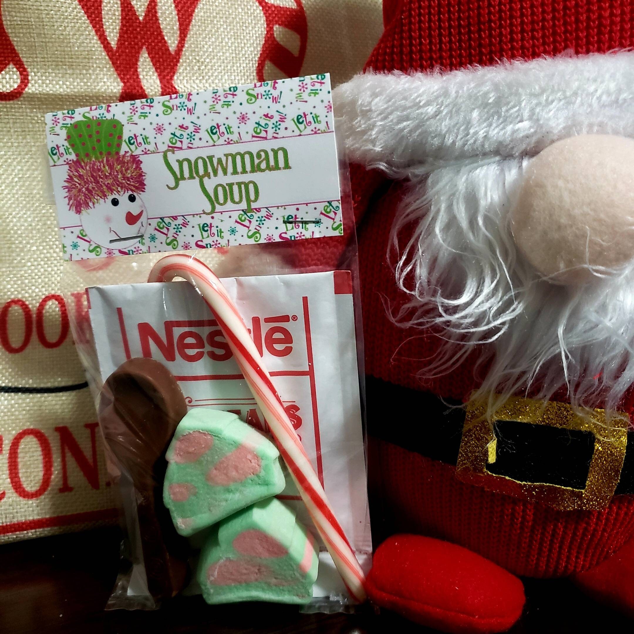 Snowman Soup Printable Bag Topper Print Home Christmas Party Class ...