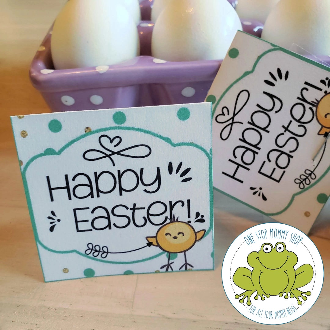 Happy Easter Chick Bag Topper Printable: Class Party Favor (PDF & PNG ...
