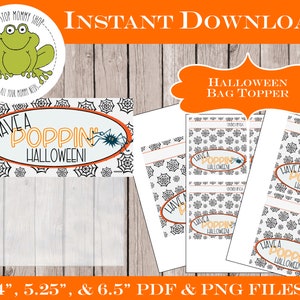 Spider Have A Poppin Halloween Printable Bag Topper, Print @ Home ...