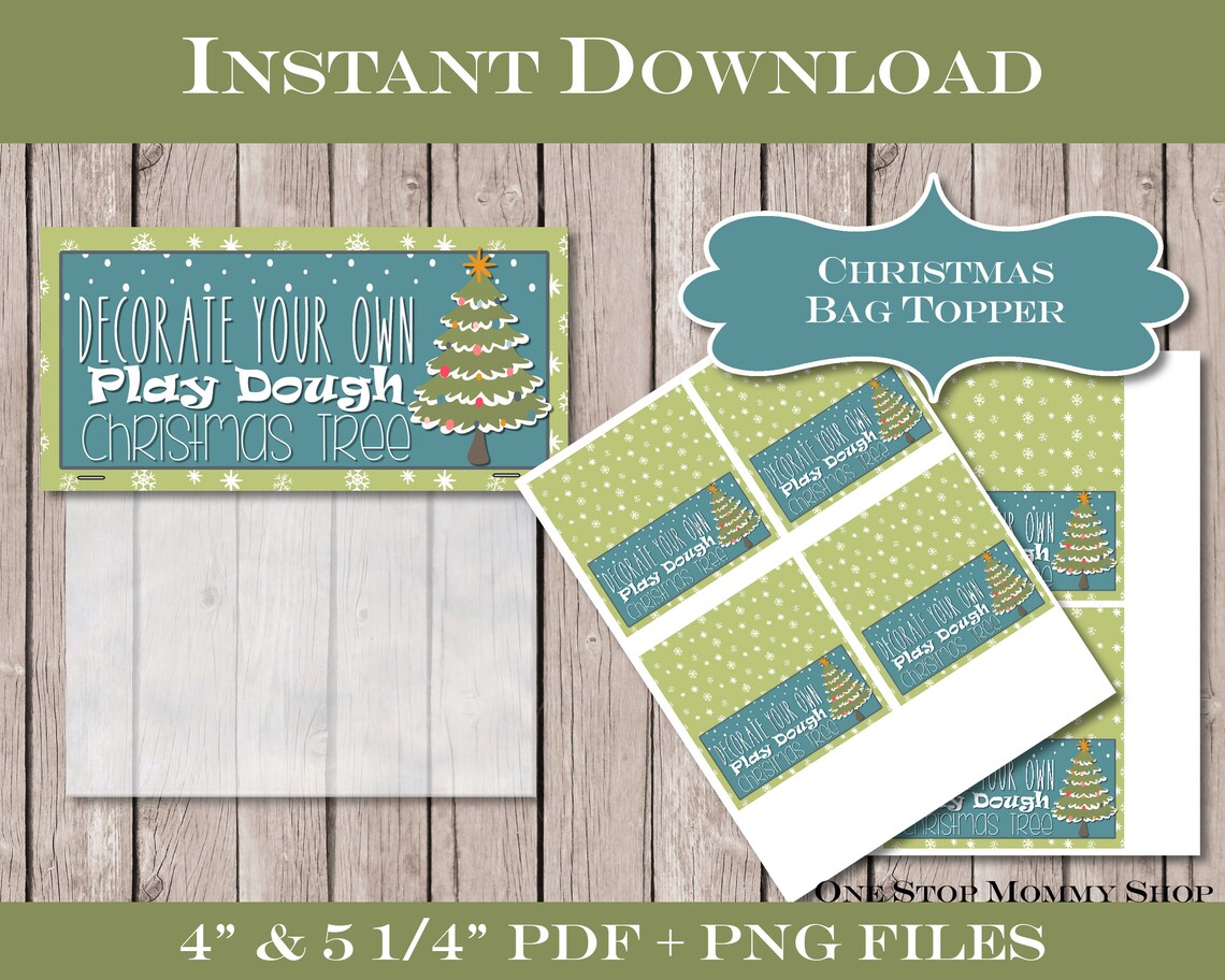 Decorate Your Own Play Dough Christmas Tree Printable Bag - Etsy