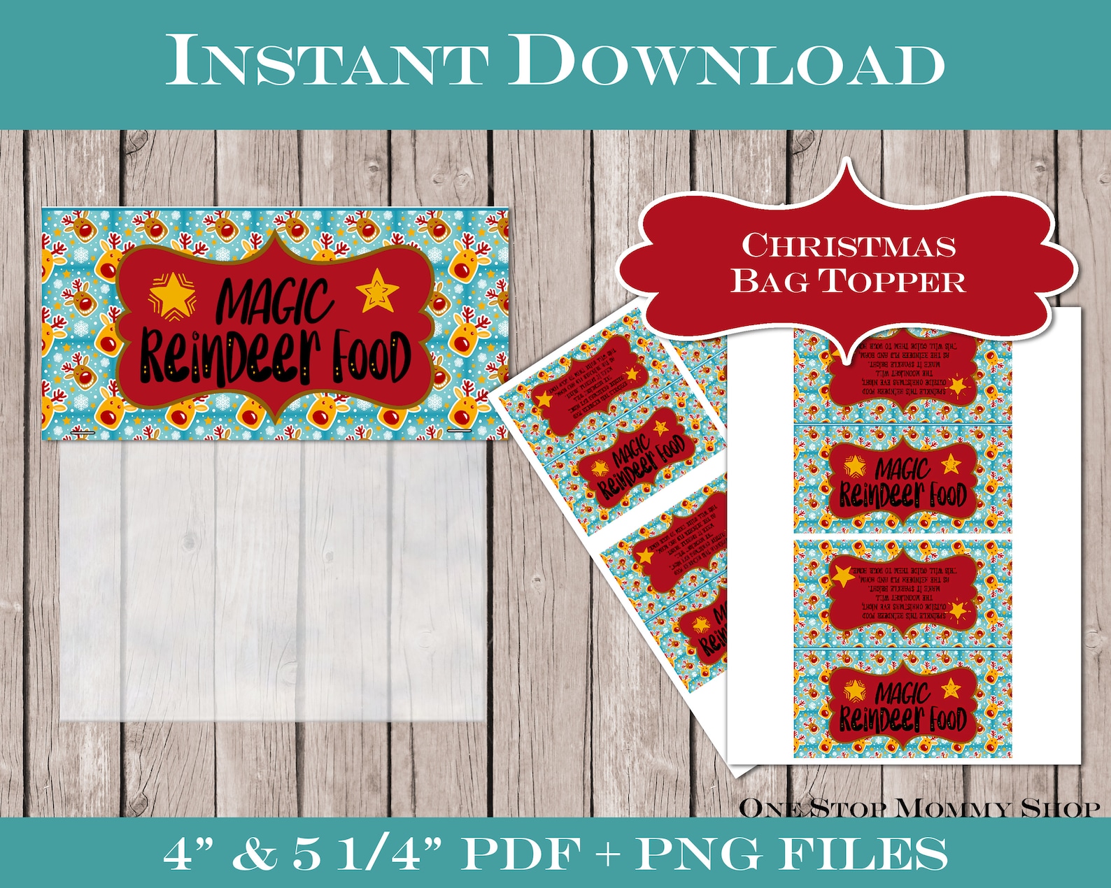 Magic Reindeer Food Christmas Printable Bag Topper Print at - Etsy