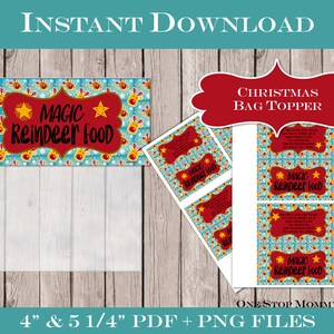 Magic Reindeer Food Christmas Printable Bag Topper Print at - Etsy