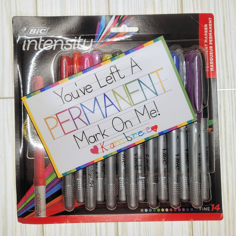 You've Left A PERMANENT Mark on Me Printable Gift Tags - Etsy