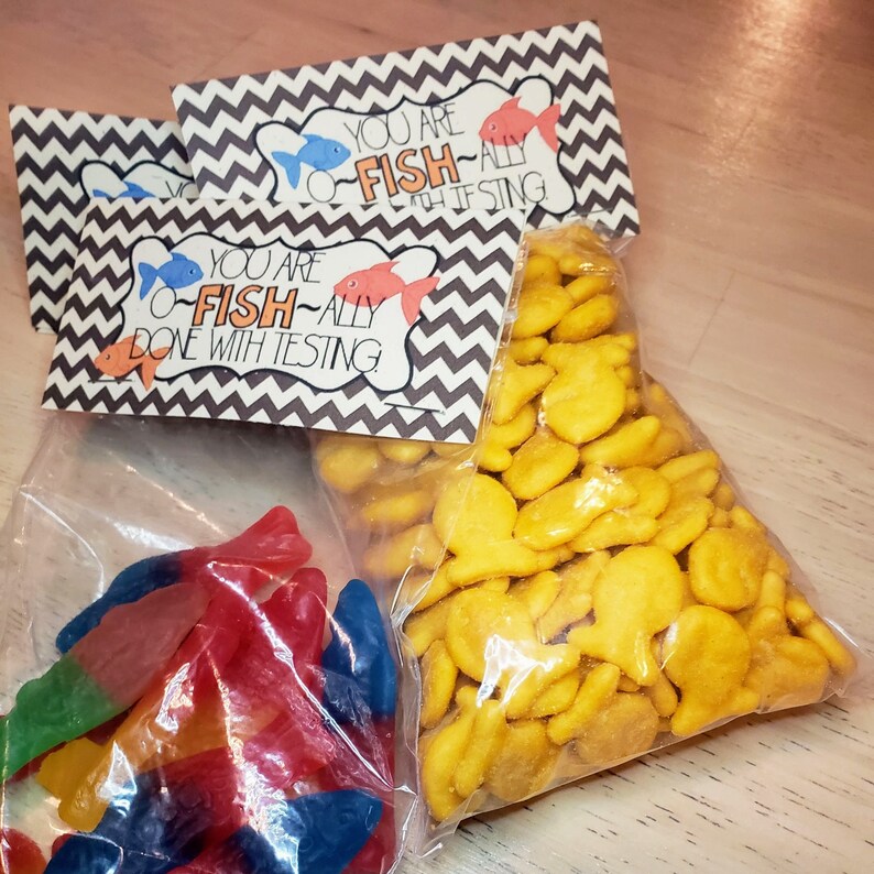 O-FISH-ALLY Done With Testing Bag Topper Printable Print at - Etsy