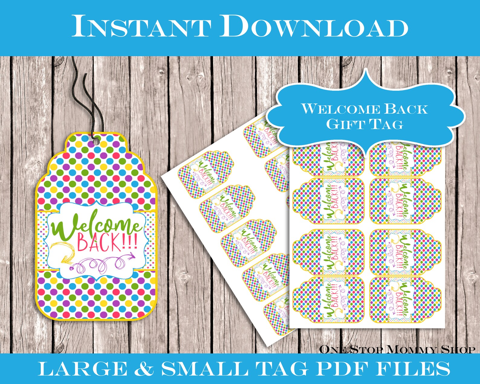 Welcome Back Printable Gift Tag Back to School Back to - Etsy