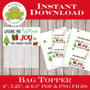 Wishing You S'more Joy This Holiday Season Printable Bag Topper - Print ...