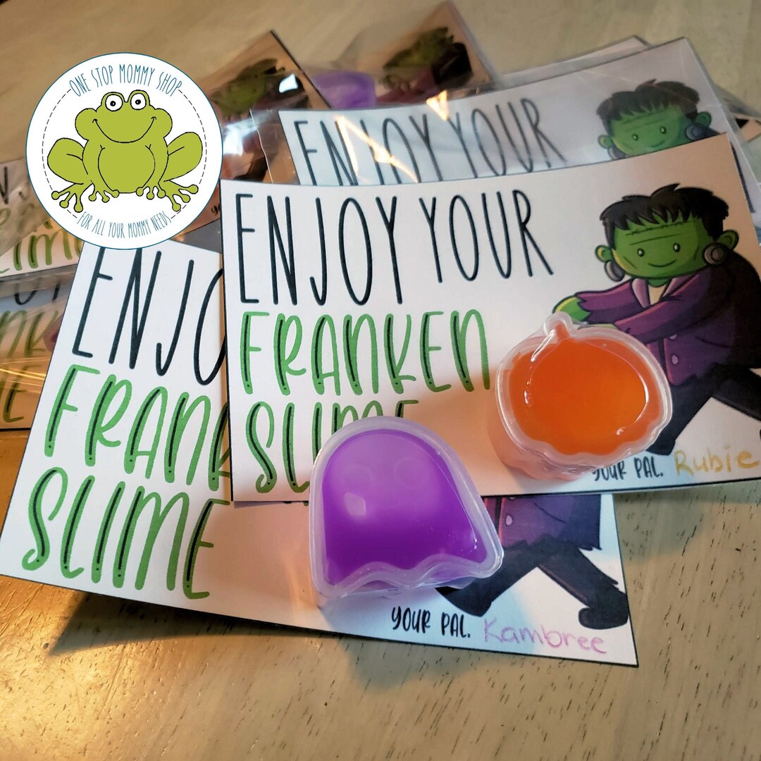 Franken-slime Halloween Printable Treat Card Print Home - Etsy