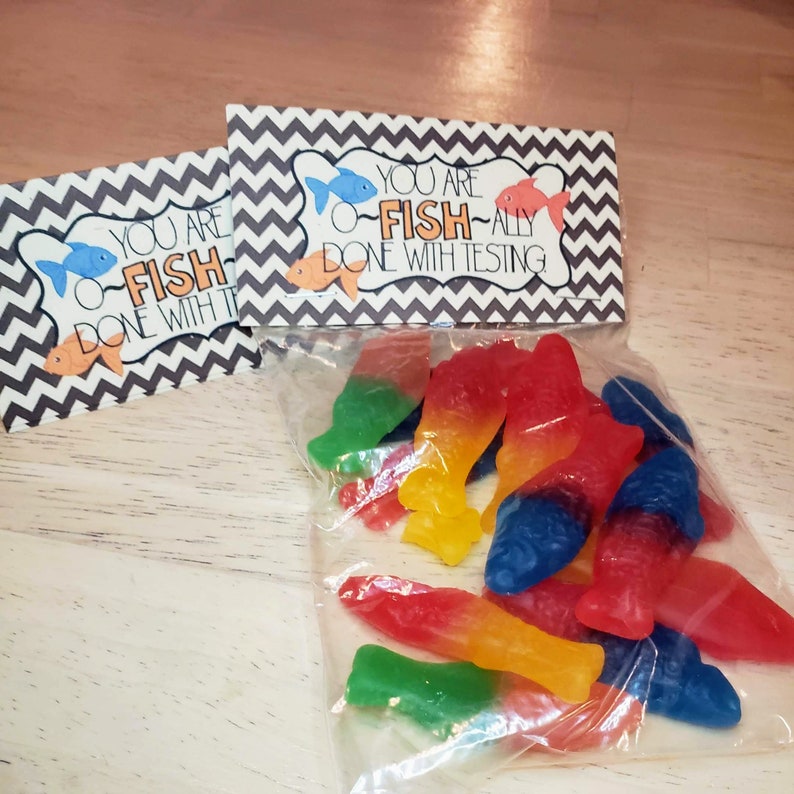 O-FISH-ALLY Done With Testing Bag Topper Printable Print at - Etsy