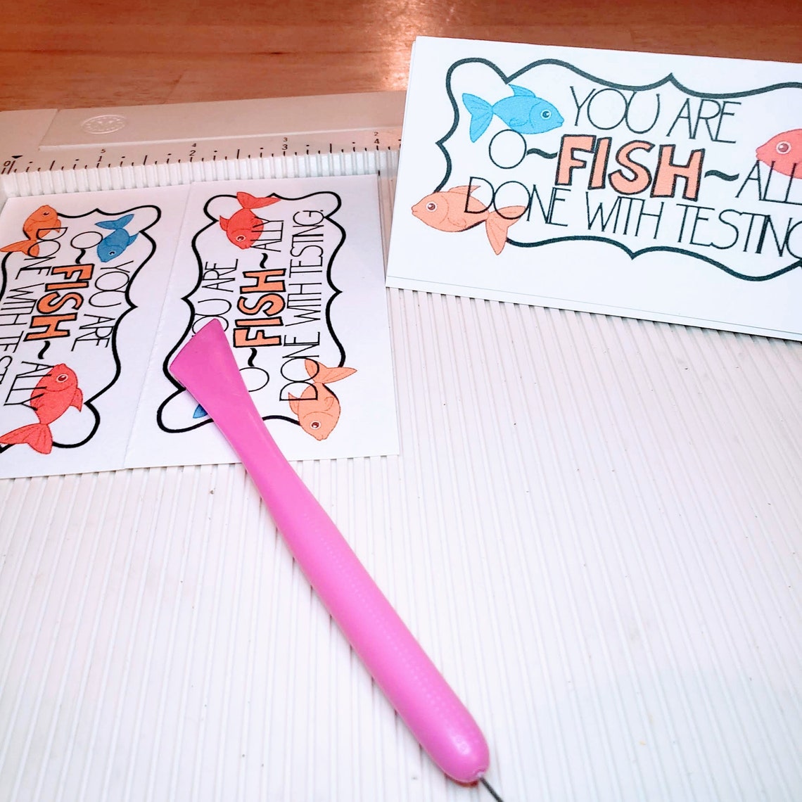 O-FISH-ALLY Done With Testing Bag Topper Printable Print at | Etsy