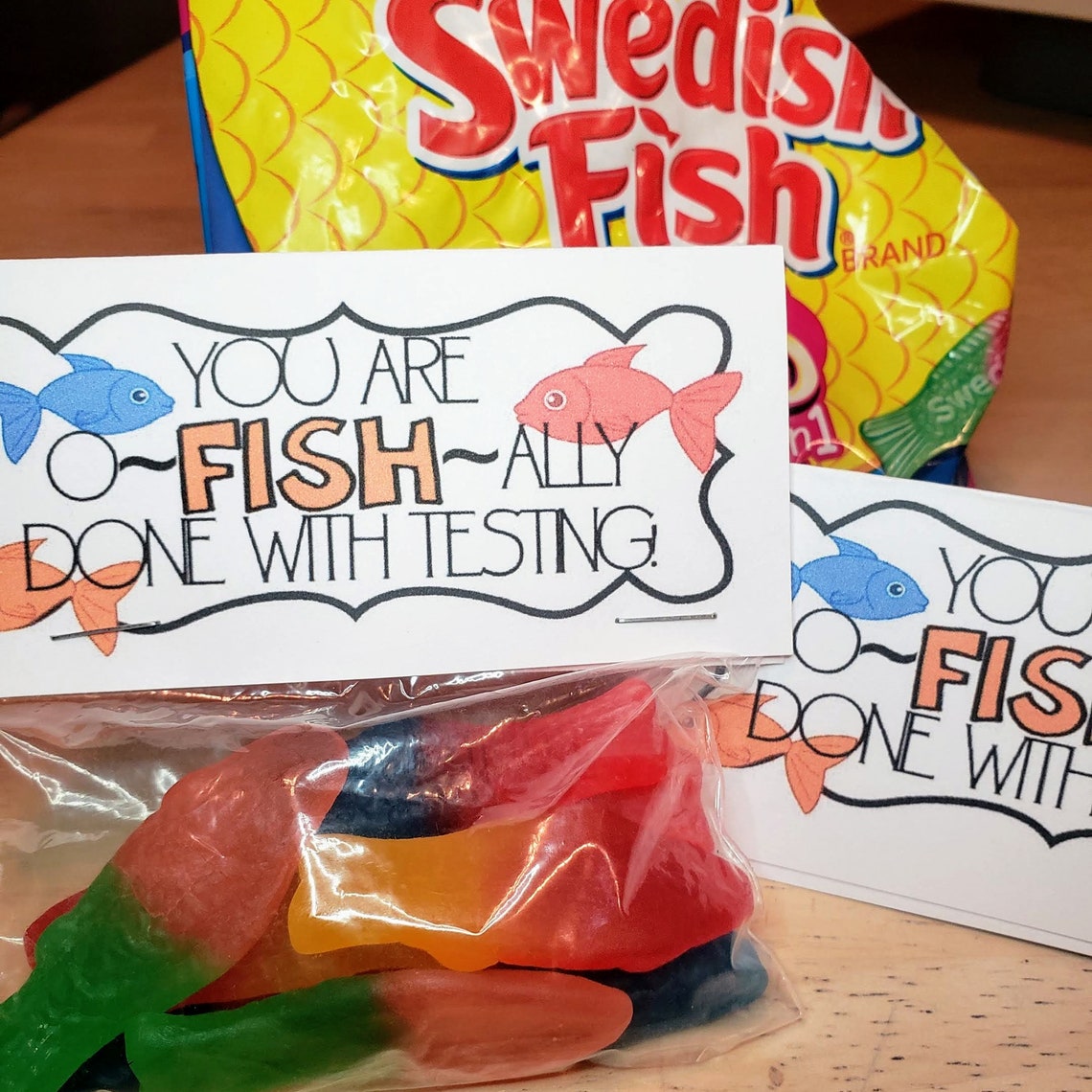 O-FISH-ALLY Done With Testing Bag Topper Printable Print at | Etsy