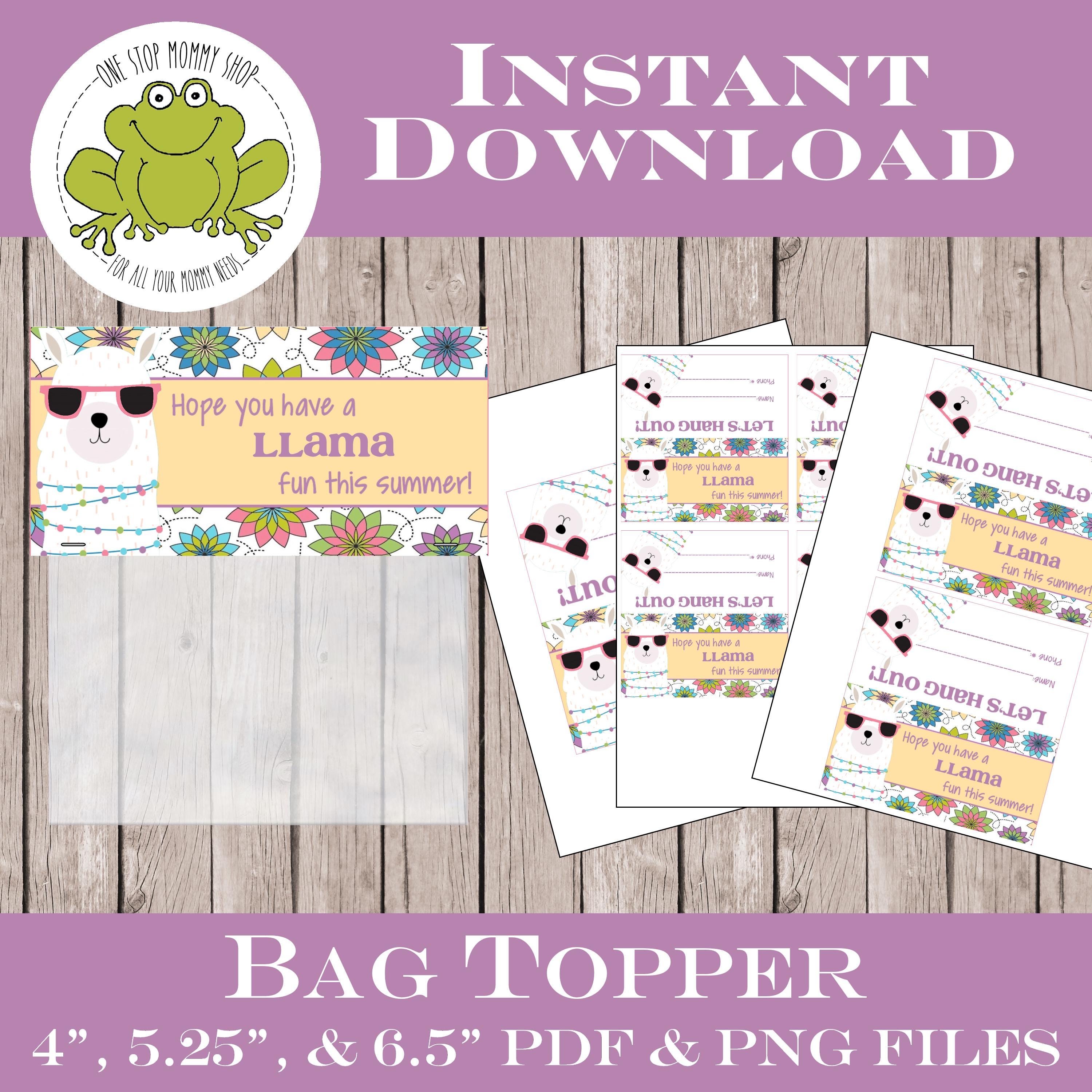Llama Fun Summer Bag Topper: Last Day of School Printable (PDF & PNG ...