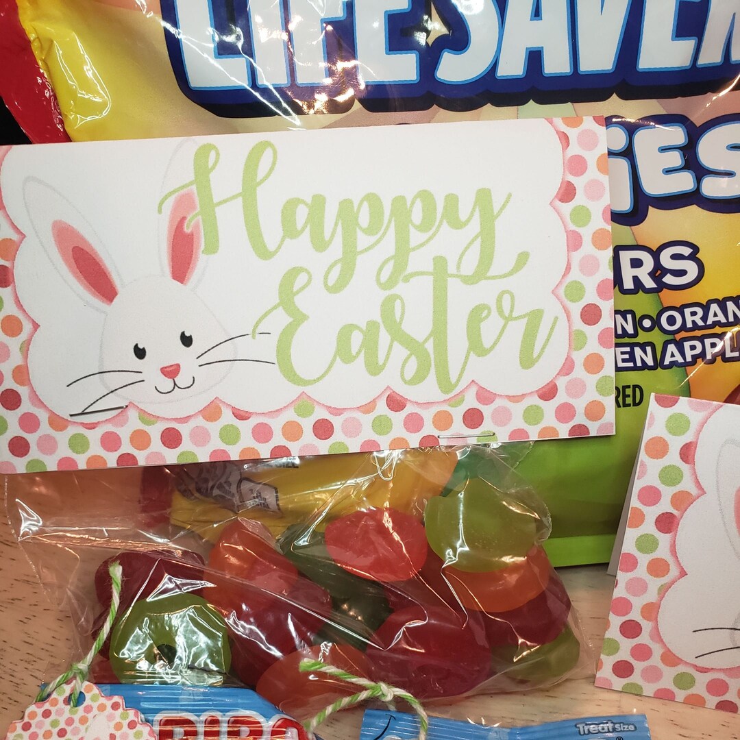 Happy Easter Treat Bag Topper Printable Print at Home - Etsy