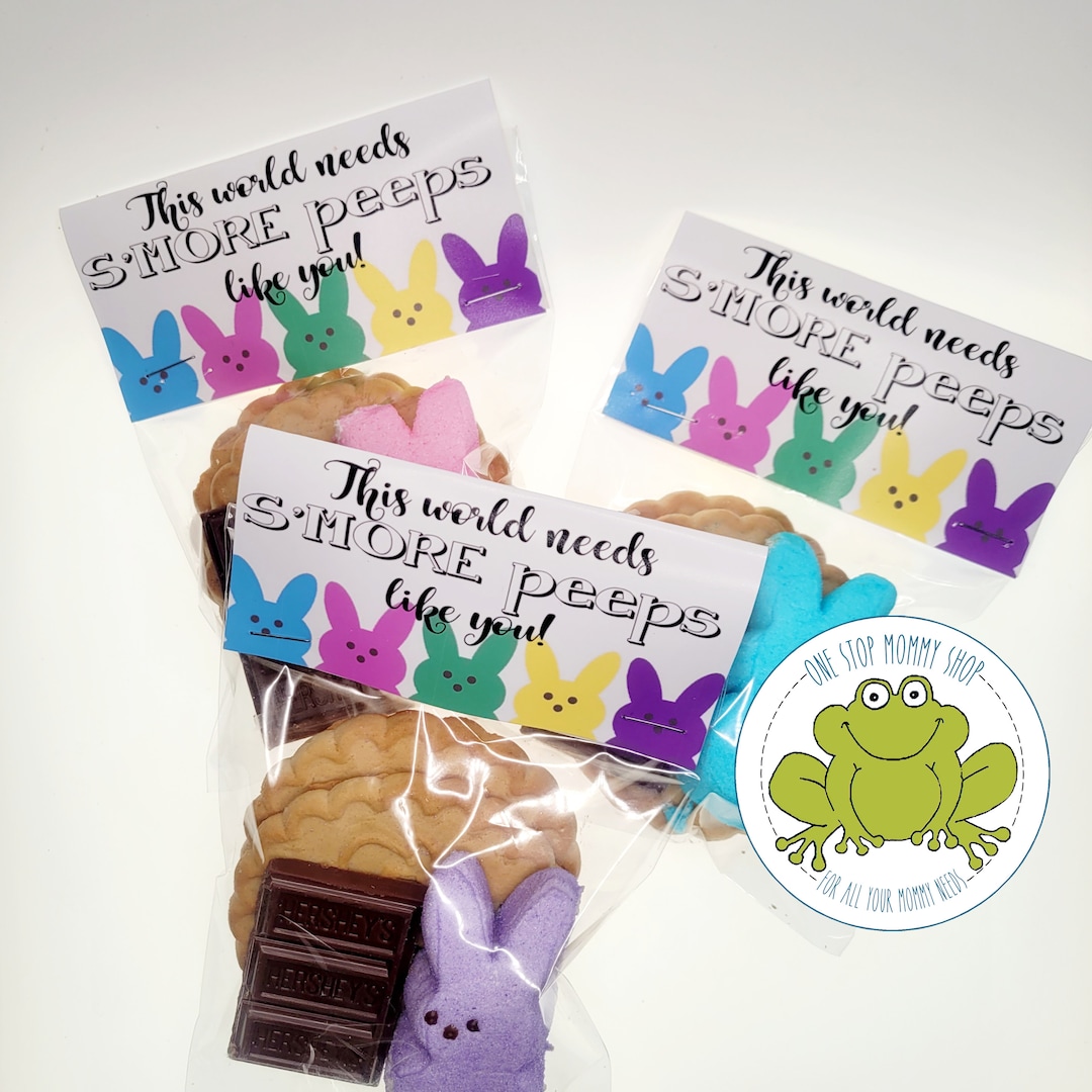 S'more Peeps Easter Treat Bag Topper Printable (PDF & PNG Download) - Etsy