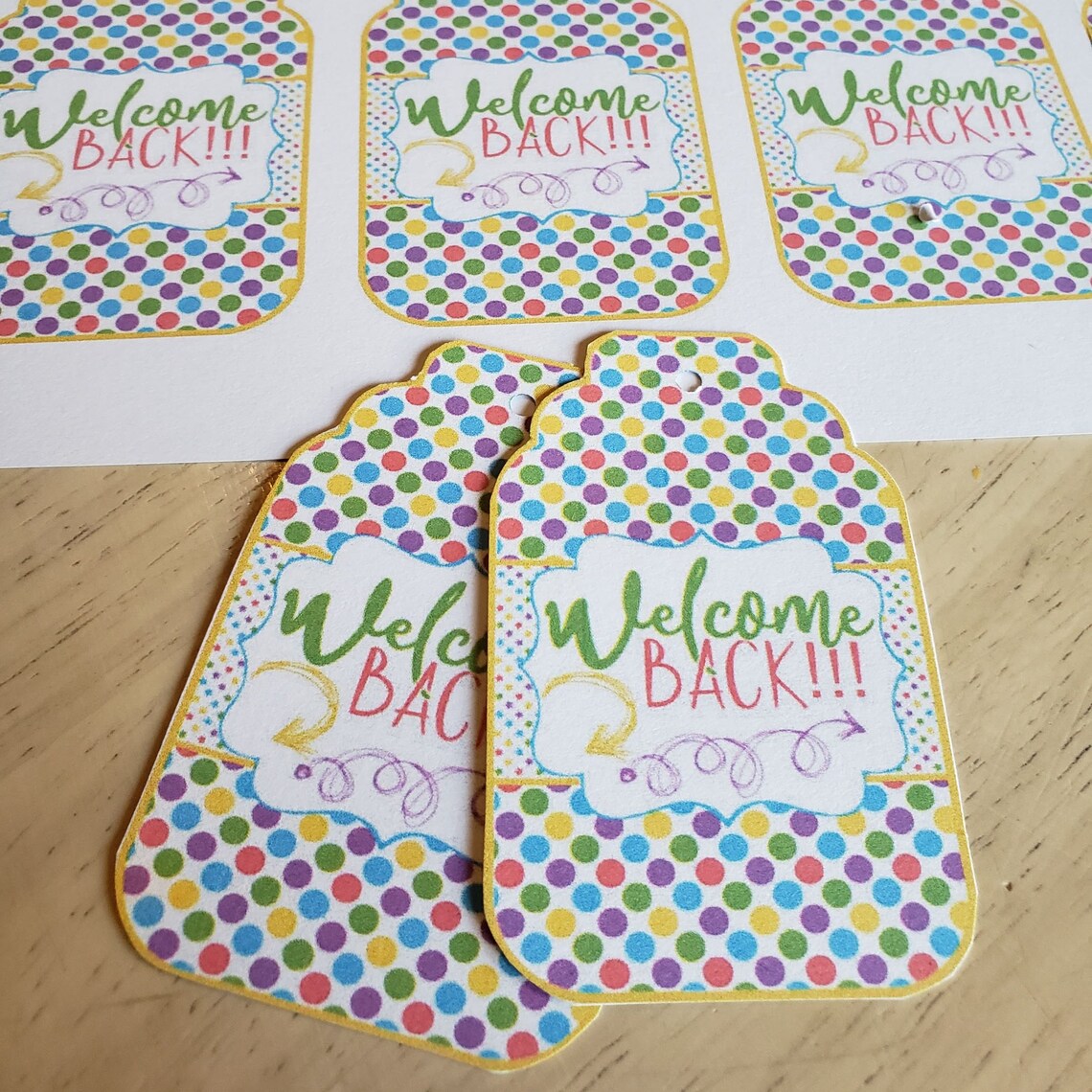 Welcome Back Printable Gift Tag Back to School Back to - Etsy