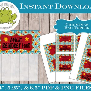 Magic Reindeer Food Christmas Printable Bag Topper, Print at Home ...