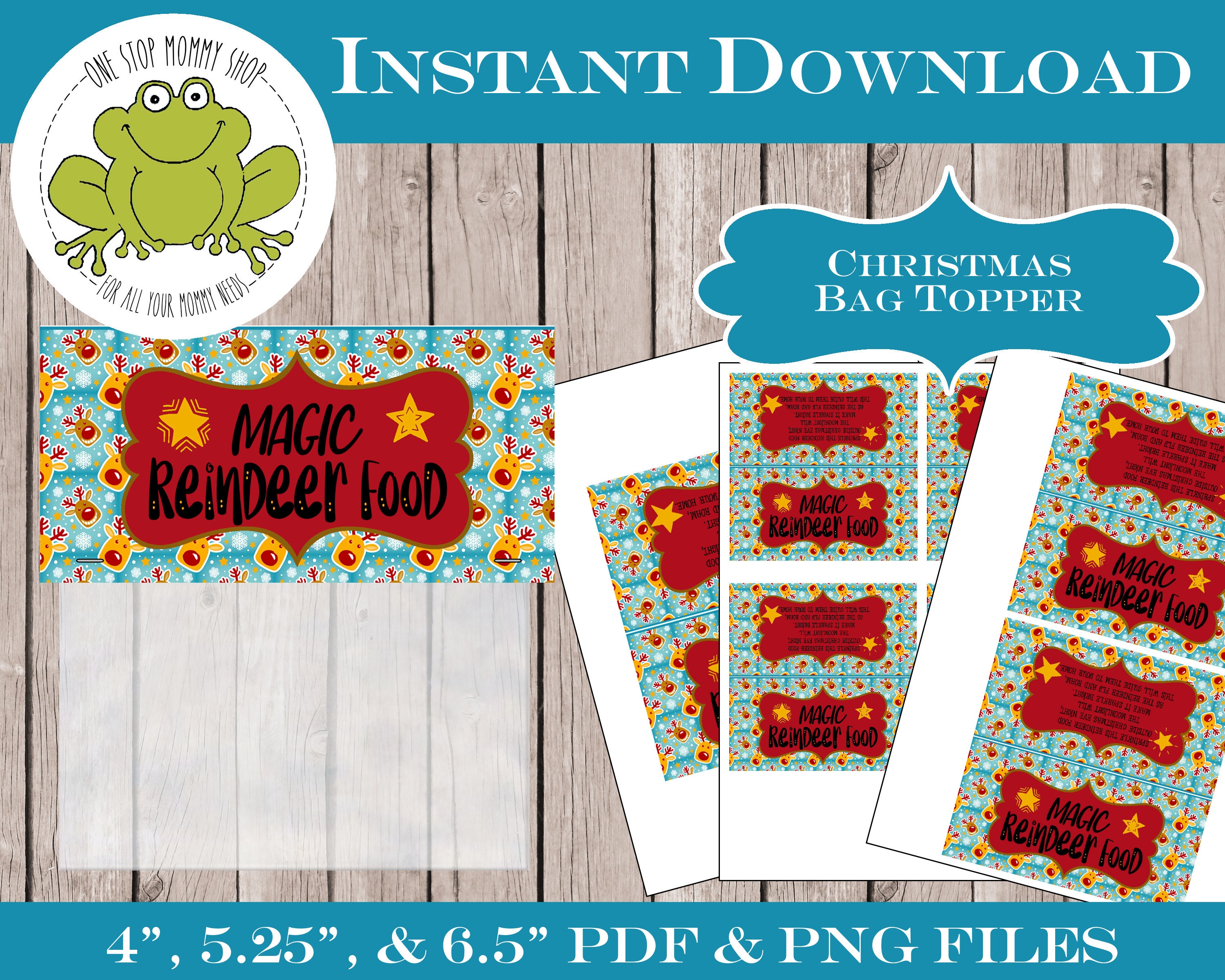 Magic Reindeer Food Christmas Printable Bag Topper, Print at Home ...