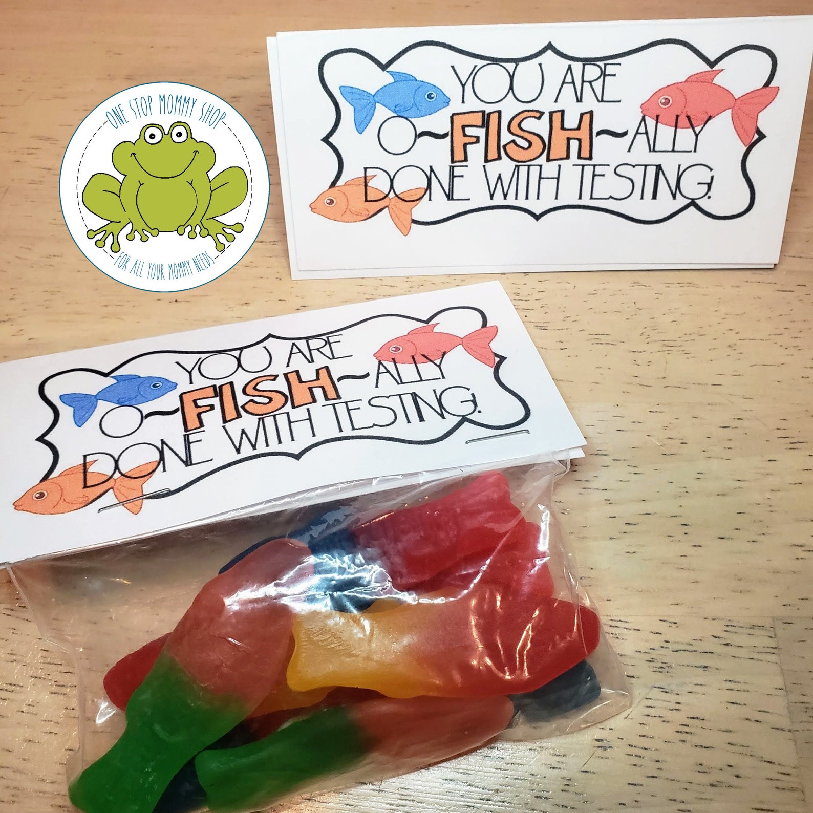 O-FISH-ALLY Done With Testing Bag Topper Printable Print at - Etsy