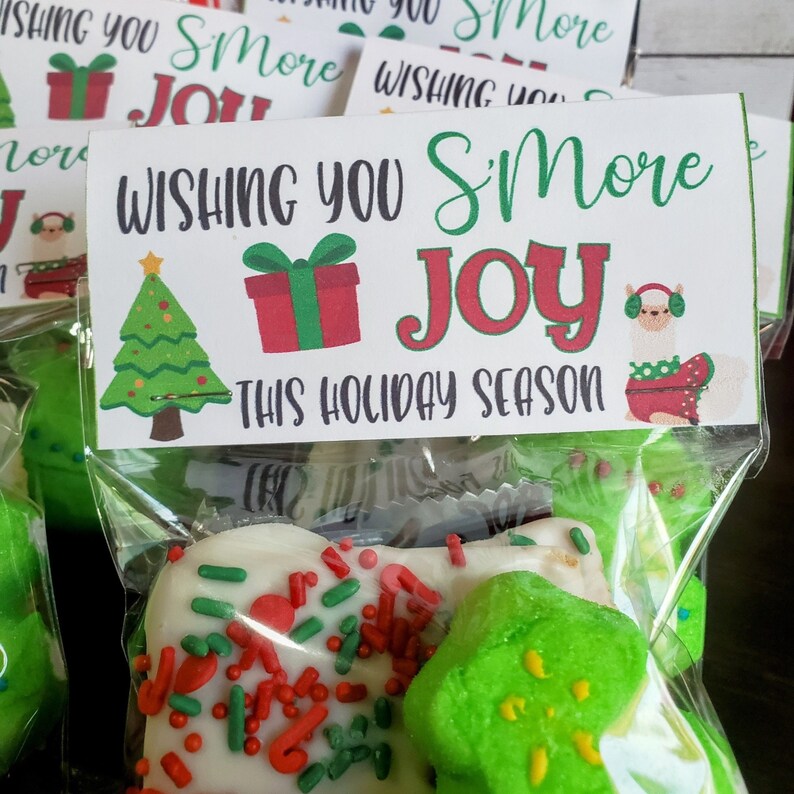Llama Christmas S'more Printable Bag Topper, Print Home, Classroom ...