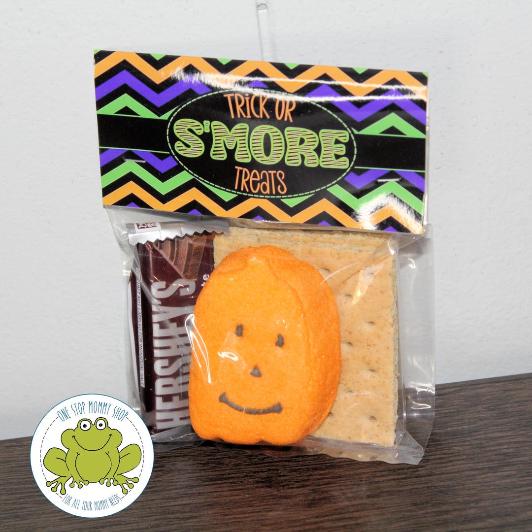 Halloween Bag Topper: Trick or S'more Treats Party Favor (PDF & PNG ...
