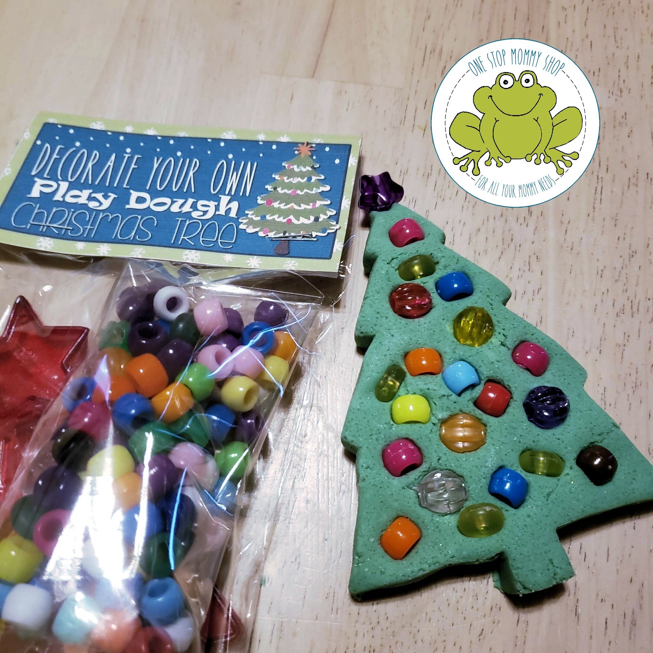Decorate Your Own Play Dough Christmas Tree Printable Bag Topper ...