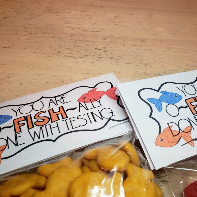 O-FISH-ALLY Done With Testing Bag Topper Printable Print at | Etsy